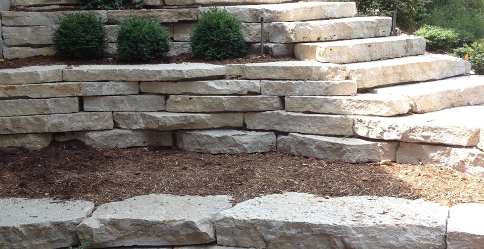 Fond du Lac Outcropping Steps - Buechel Stone